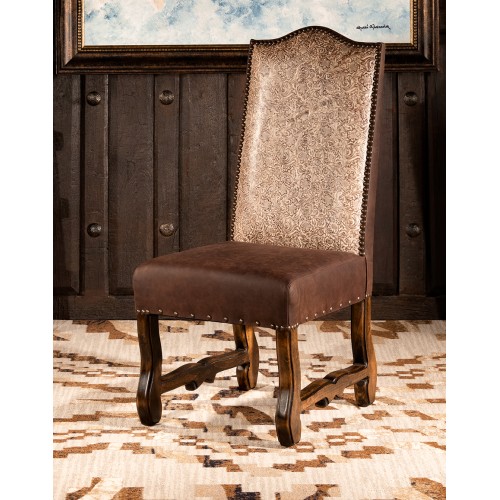 Bandera Leather Dining Chair | Western Furniture | Adobe Interiors