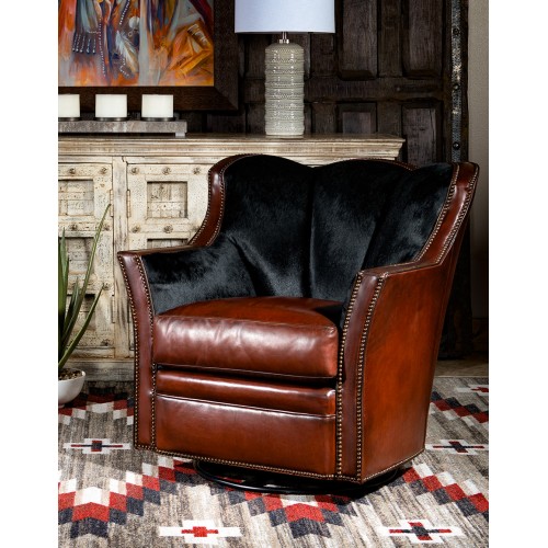 Cora Swivel Glider | Leather