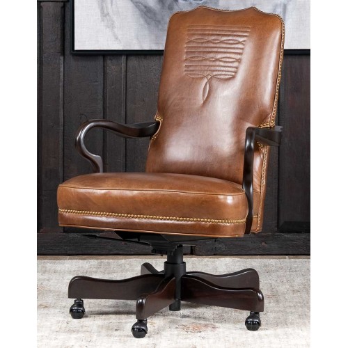 Billings Boot Stitch Office Chair | Full Grain Leather - Adobe Interiors
