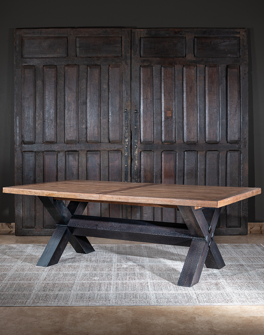 TX Trestle Dining Table - Hickory Wood | Adobe Interiors